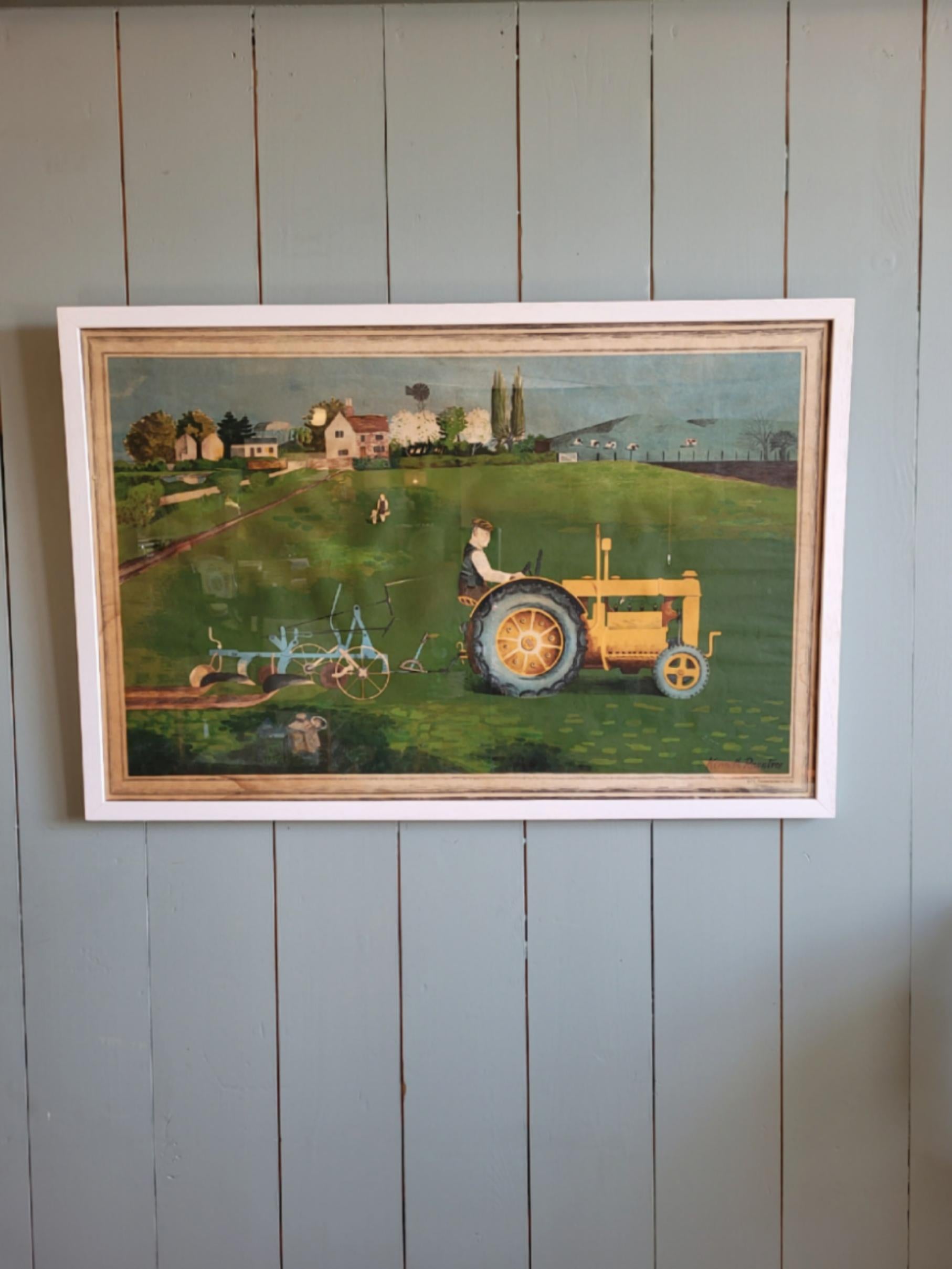 Tractor Print by Kenneth Rowntree c1940's – The Gaiety Antique ...