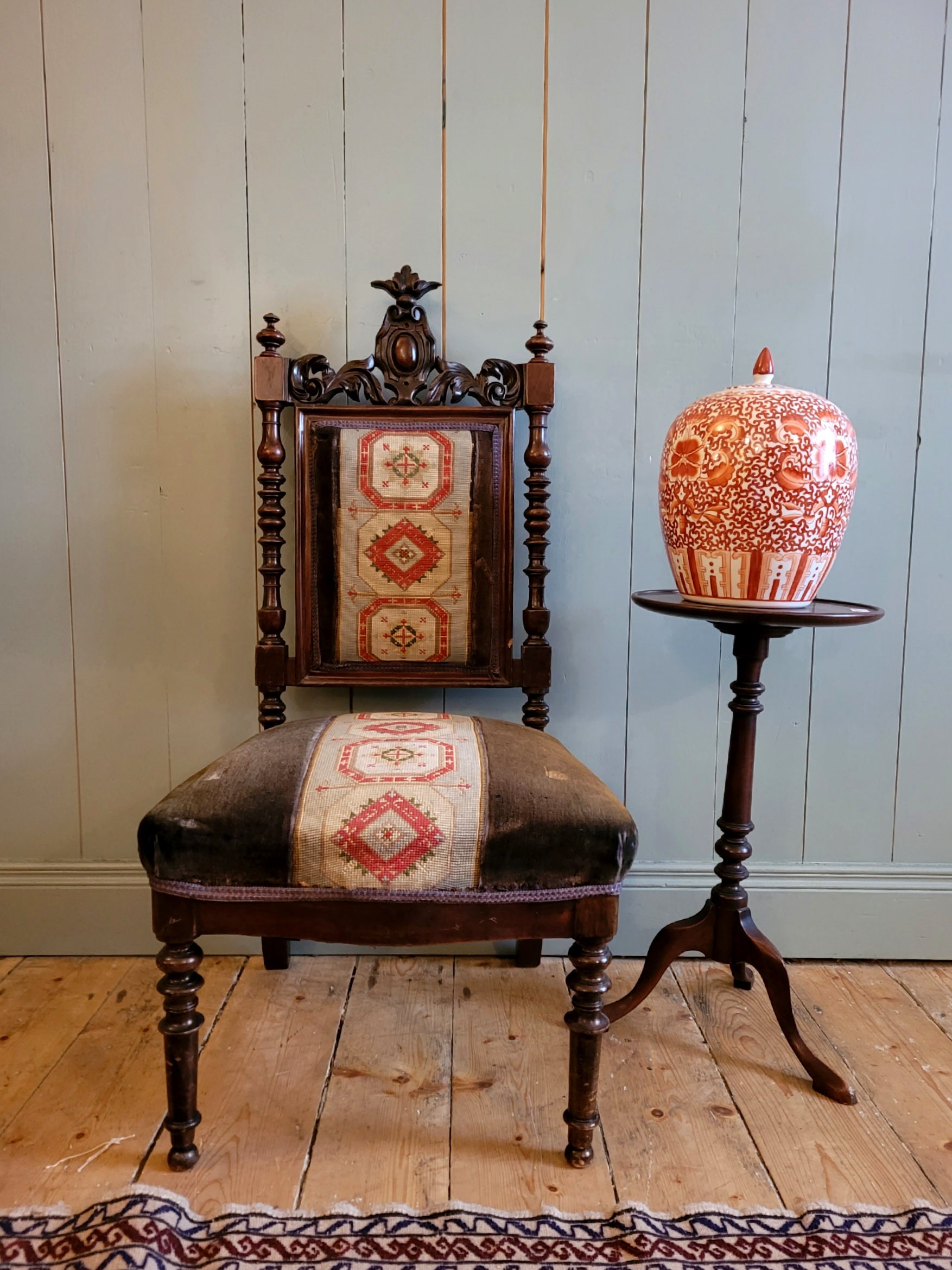 Victorian Tapestry Chair – The Gaiety Antique & Vintage Store